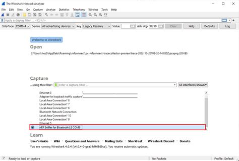 setting up nrf sniffer for bluetooth le nordic developer academy