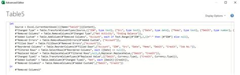 Excel Power Query Saving Issue A4 Accounting