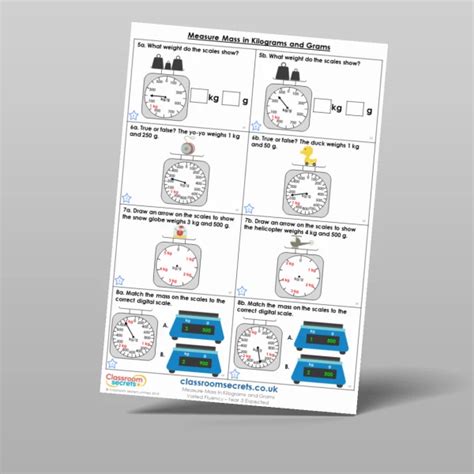 Year 3 Mass In Kilograms And Grams Varied Fluency Resource Classroom Secrets