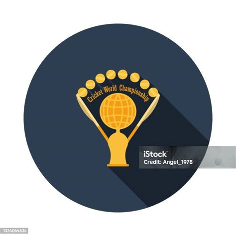 크리켓 컵 아이콘 경쟁에 대한 스톡 벡터 아트 및 기타 이미지 경쟁 그림자 긴 Istock