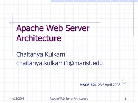 PPT Apache Web Server Architecture PowerPoint Presentation Free Download ID
