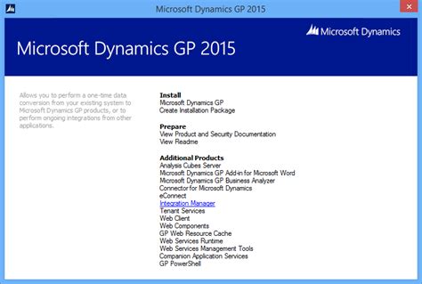 hands on with microsoft dynamics gp 2015 rtm integration manager