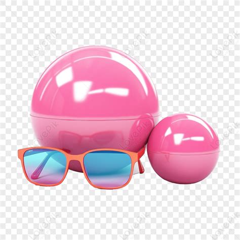 3d 분홍색 풍선 공 비치 플로트 선글라스 격리 풍선 장난감 세트 여름 여행 개념 3d 렌더링 그림 Png 일러스트 무료 다운로드 Lovepik
