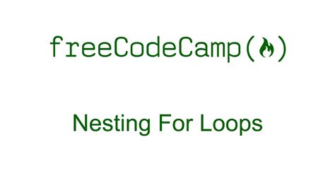 Nesting For Loops Free Code Camp UsefulProgrammer Org