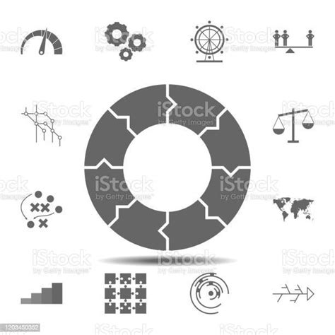 순환 아이콘 차트 및 다이어그램의 간단한 글리프 벡터 요소는 Ui 및 Ux 웹 사이트 또는 모바일 응용 프로그램에 대한 아이콘을 설정 0명에 대한 스톡 벡터 아트 및 기타
