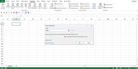 Ms Excel Trim Function To Remove Extra Spaces From Text String