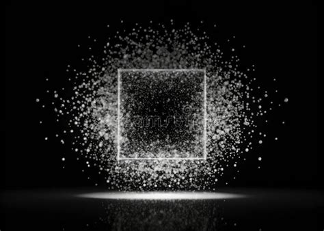 Elegant Black And White Particle Animation Loop Abstract Squares Flowing Upward And Downward A