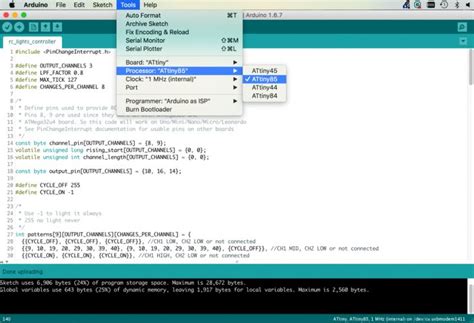 Programming Attiny85 And Attiny45 With Arduino Ide Quad Me Up Arduino Microcontrollers