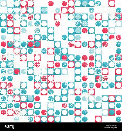 Abstract Circle Seamless Pattern With Grunge Effect Stock Vector Image Art Alamy