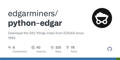 Github Edgarminerspython Edgar Download The Sec Filings Index From