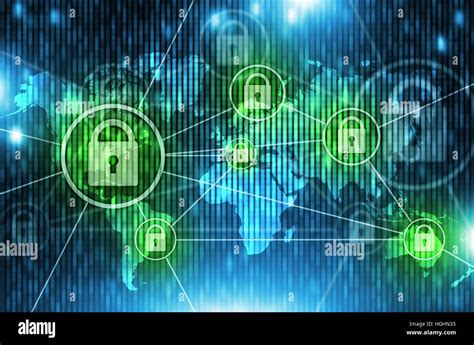 World Network Safety Concept Global Internet Network Conceptual Modern