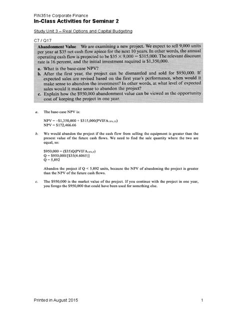 Seminar 2 Exercise Solutions Pdf