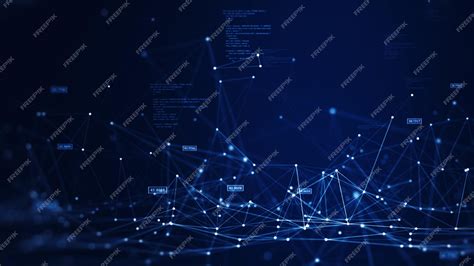 Premium Photo Cybersecurity Digital Information Technology Concept Polygon Binary Code Connected