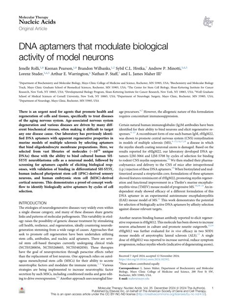 Pdf Dna Aptamers That Modulate Biological Activity Of Model Neurons