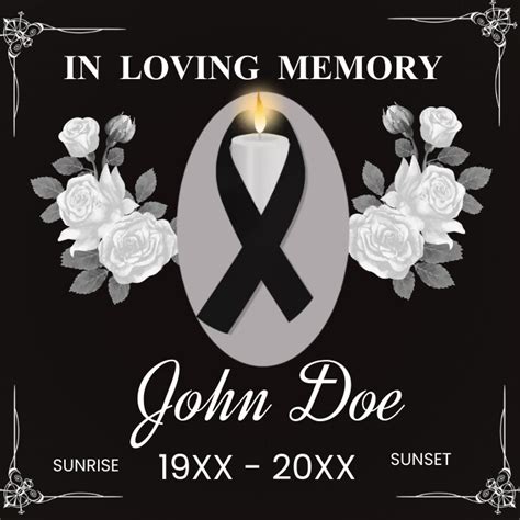 Burial Flyer Post Template Postermywall