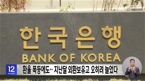 환율 폭등에 따른 외환보유고의 실 상황 우리 모두 안전하게 지킵시다 부업 신우웰 재테크 Youtube