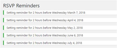 Rsvpmaker Reminders For Multiple Events Based On The Same Template Rsvpmaker Events And Email