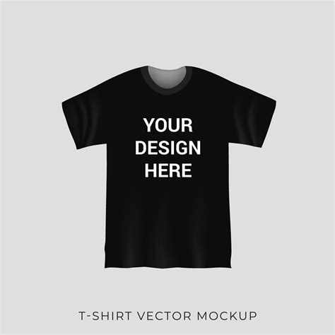 Black T Shirt Vector Mockup 21905161 Vector Art At Vecteezy