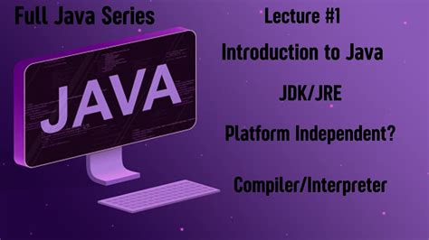 Introduction To Java Jdk Jre Compiler Interpreter Execution Of Java Program Youtube