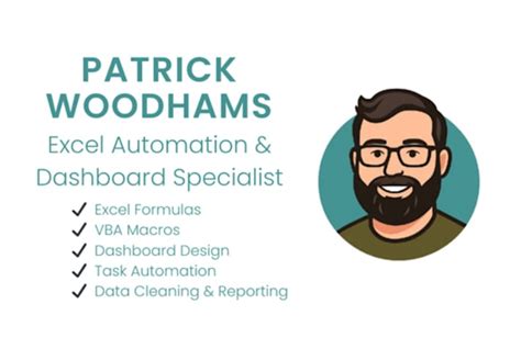 Create Excel Formulas Vba Macros Automation Dashboards And Custom Tools By Patrickwoodhams
