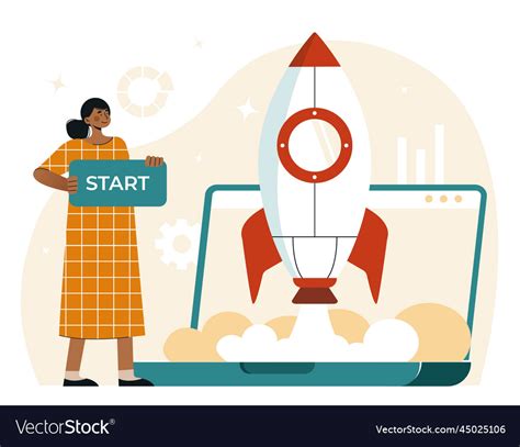 Project Launch Concept Royalty Free Vector Image