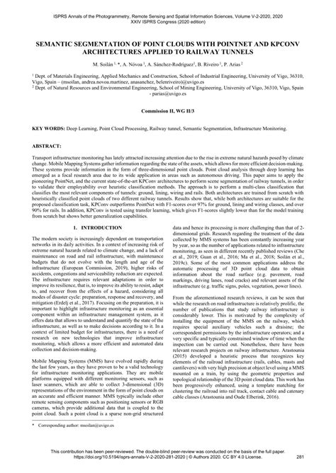Pdf Semantic Segmentation Of Point Clouds With Pointnet And Kpconv Architectures Applied To
