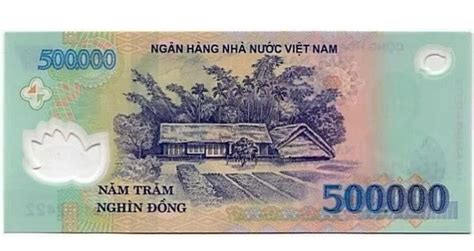 1000000 Vnd 2x 500000 One Million Vietnamese Dong Vietnam Money