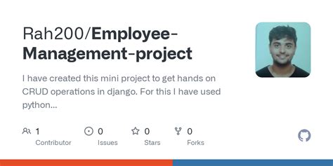 Github Rah200employee Management Project I Have Created This Mini