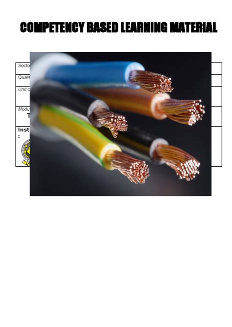 Terminate And Connect Electrical Wiring And Electronic Circuit This Module Contains Training