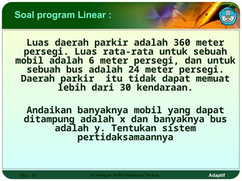 Program Linear Matematika Kelas 11 Sma Ppt