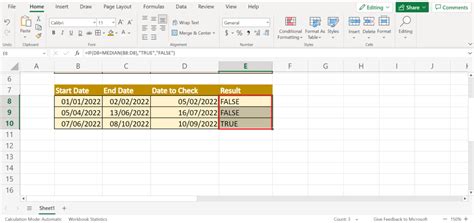 How To Use Between Formula In Excel Sheetaki