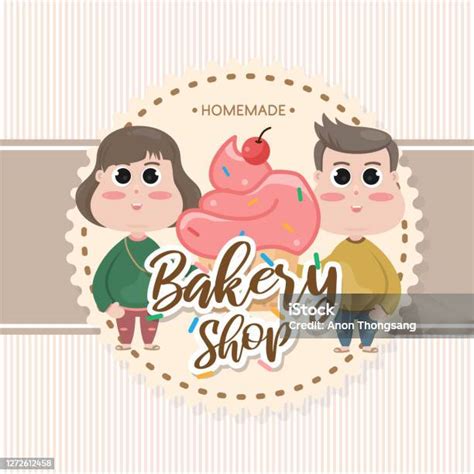 귀여운 베이커리 숍 로고 템플릿 디자인 푸드 라벨 베이커리 달콤한 베이커리 곡초류에 대한 스톡 벡터 아트 및 기타 이미지