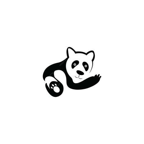 Premium Vector Lazy Panda Cartoon