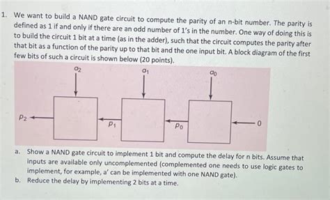Solved We Want To Build A NAND Gate Circuit To Compute The Chegg