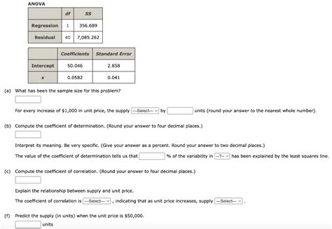 Solved Consider The Partial Output Below From A Regression