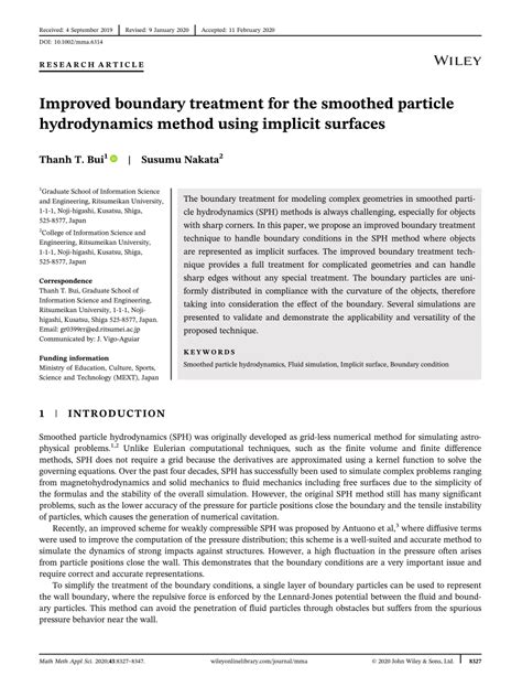 Improved Boundary Treatment For The Smoothed Particle Hydrodynamics Method Using Implicit