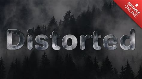 Distorted Forest Editable Text Effect Generator