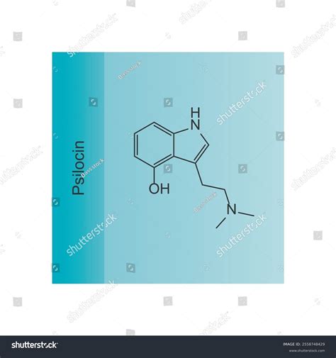 Psilocin Skeletal Structure Diagrampsychedelic Compound Molecule Stock Vector Royalty Free