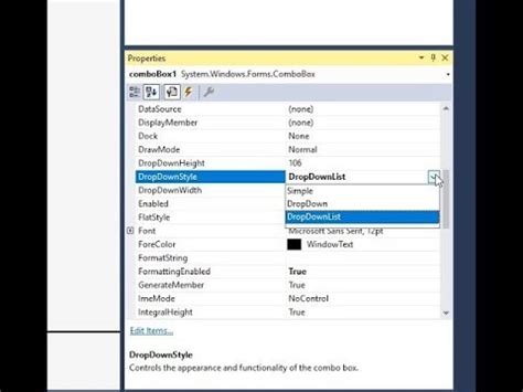CSharp WindowsForms Make ComboBox Non Editable YouTube
