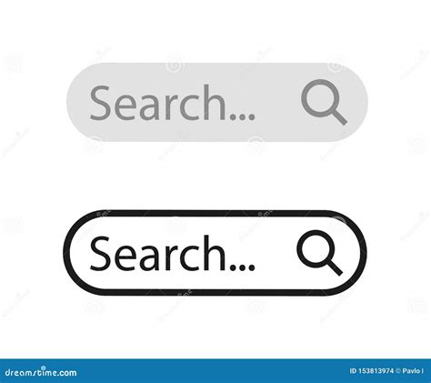 Browser Element With Search Engine Interface Bar Template Vector 191235785