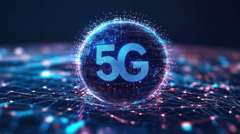 5g Digital Globe With Network Connections And Ai Data Points Glowing On Dark Background