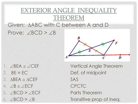 Solved Exterior Angle Inequality Theorem For A Triangle The