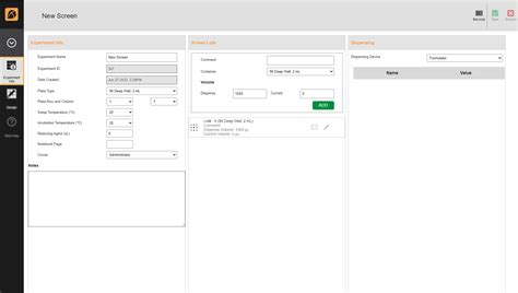 Experiment Info Menu — Rock Maker 46 Documentation