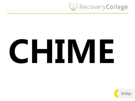 Chime The Chime Framework For Personal Recovery There