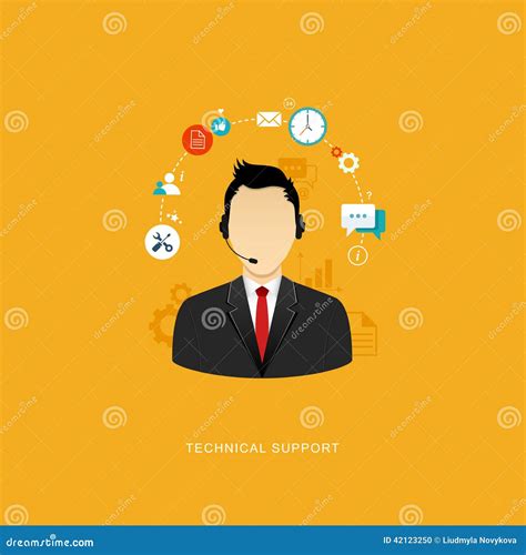 Support Assistant Illustration Cartoon Vector 42122483