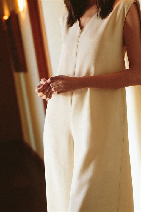 Relaxed V Neck Jumpsuit Our Second Nature