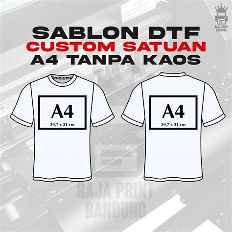 Jual Sablon Sticker Dtf Custom A4 Satuan Tinggal Press Setrika Shopee Indonesia