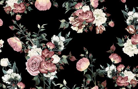 Black Flower Background