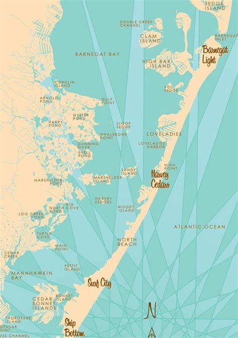 Long Beach Island Map Beach Map
