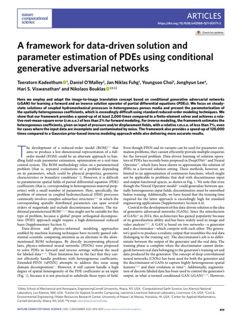 A Framework For Data Driven Solution And Parameter Estimation Of Pdes